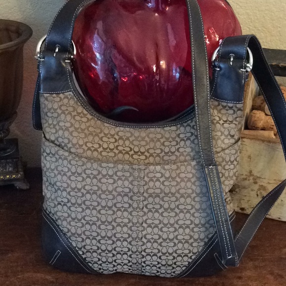 Coach | Bags | Coach Crossbody Two Tone Bag With Leather Accents | Poshmark